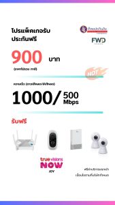 รวมแพ๊กเน็ตบ้านทรู True Fiber ทรูออนไลน์ เน็ตบ้านเร็วแรง พร้อมติดตั้งฟรี
